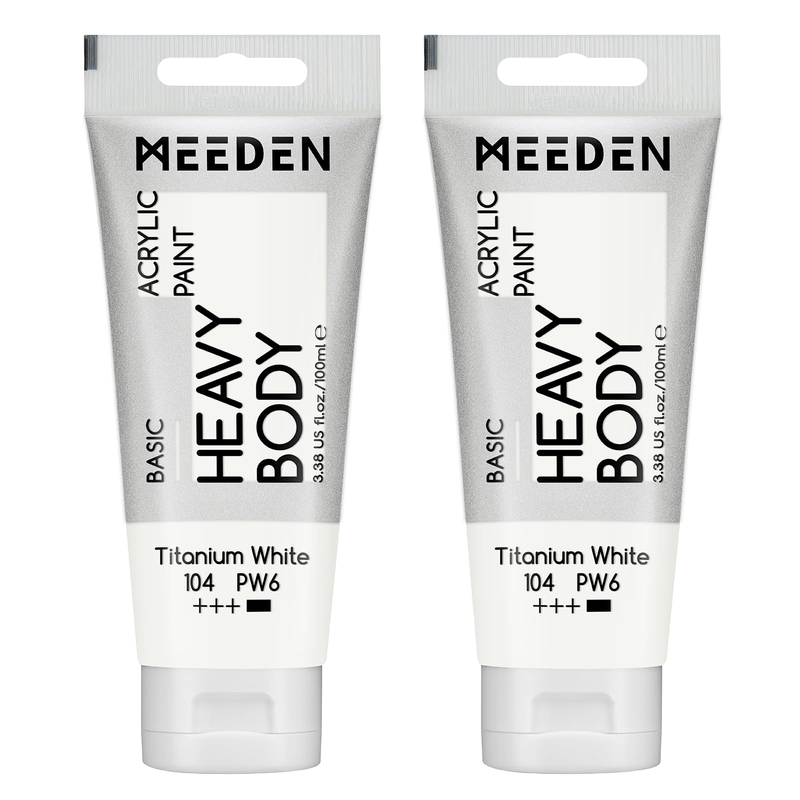 Amazon.com: MEEDEN Titanium White Acrylic Paint: Pack of 2 Heavy Body ...