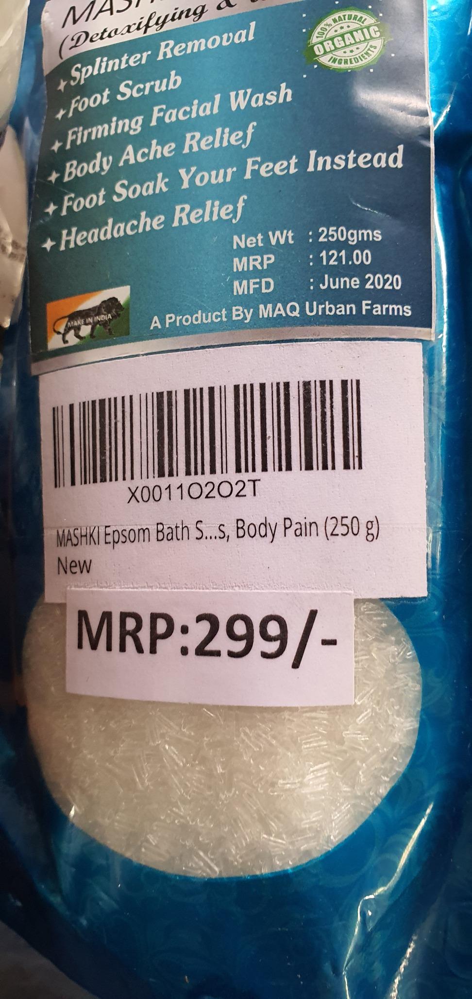 MASHKI EPSOM BATH SALT best used for acne, facial wounds, sore muscles, body pain & much more ...