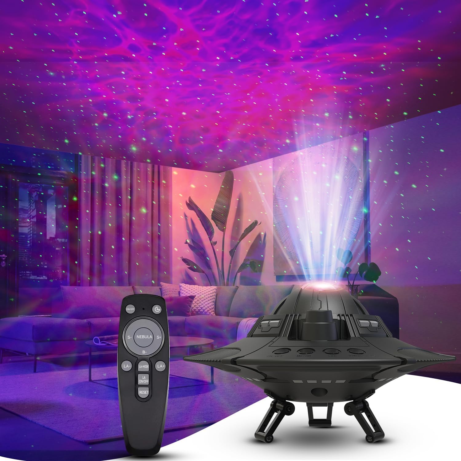 UFO Galaxy Projector, Star Projector, Led Lights for Bedroom, Night ...
