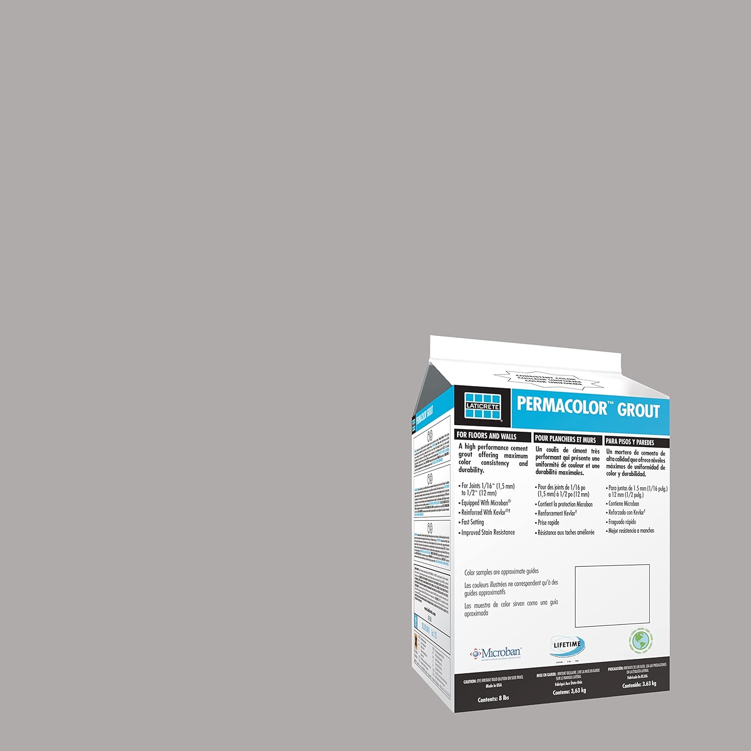 LATICRETE PERMACOLOR Grout Smoke Grey 8LB - Amazon.com
