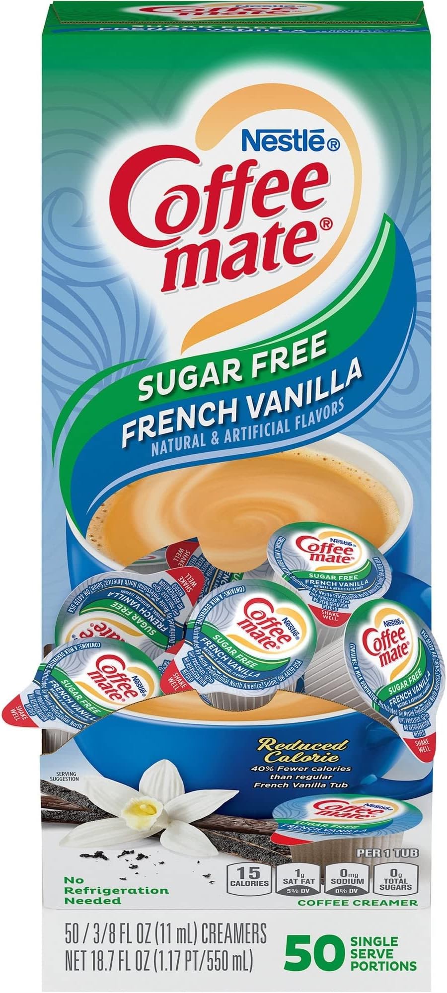 Amazon.com : Nestle Coffee mate Coffee Creamer, Sugar Free French ...