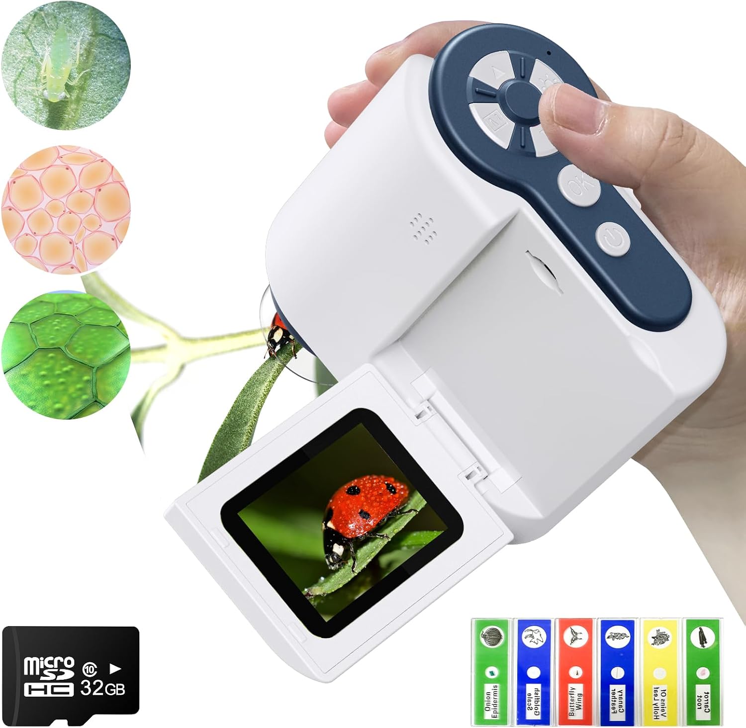 Amazon.com : Digital Microscope, 2'' LCD Screen Microscope for Kids and ...