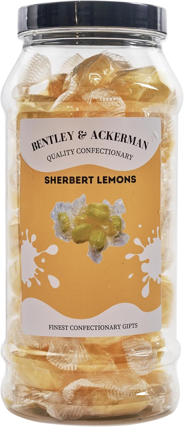 Sherbet Lemons - (410g) Original Zesty Sherbet-Filled Lemon Sweets in a ...