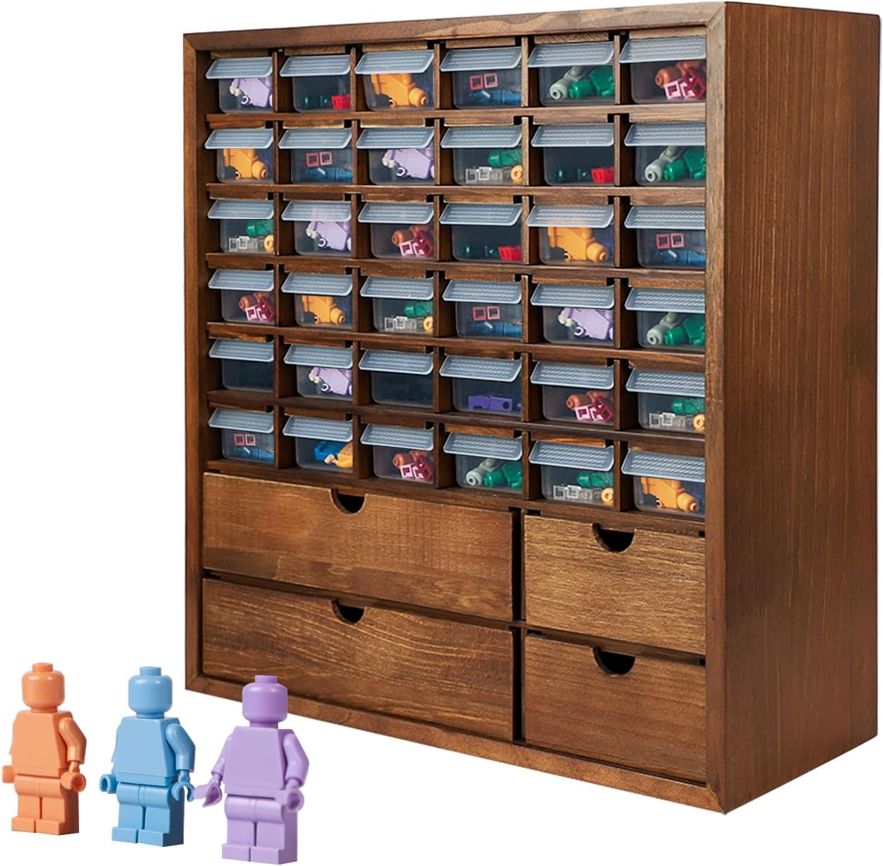Amazon.com: VERANI Solid Wood Minifigures Miniature Storage Organizer ...