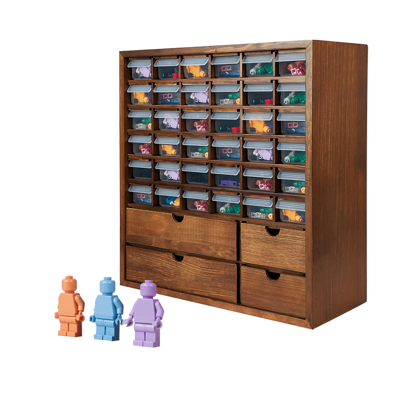 Amazon.com: VERANI Solid Wood Minifigures Miniature Storage Organizer ...