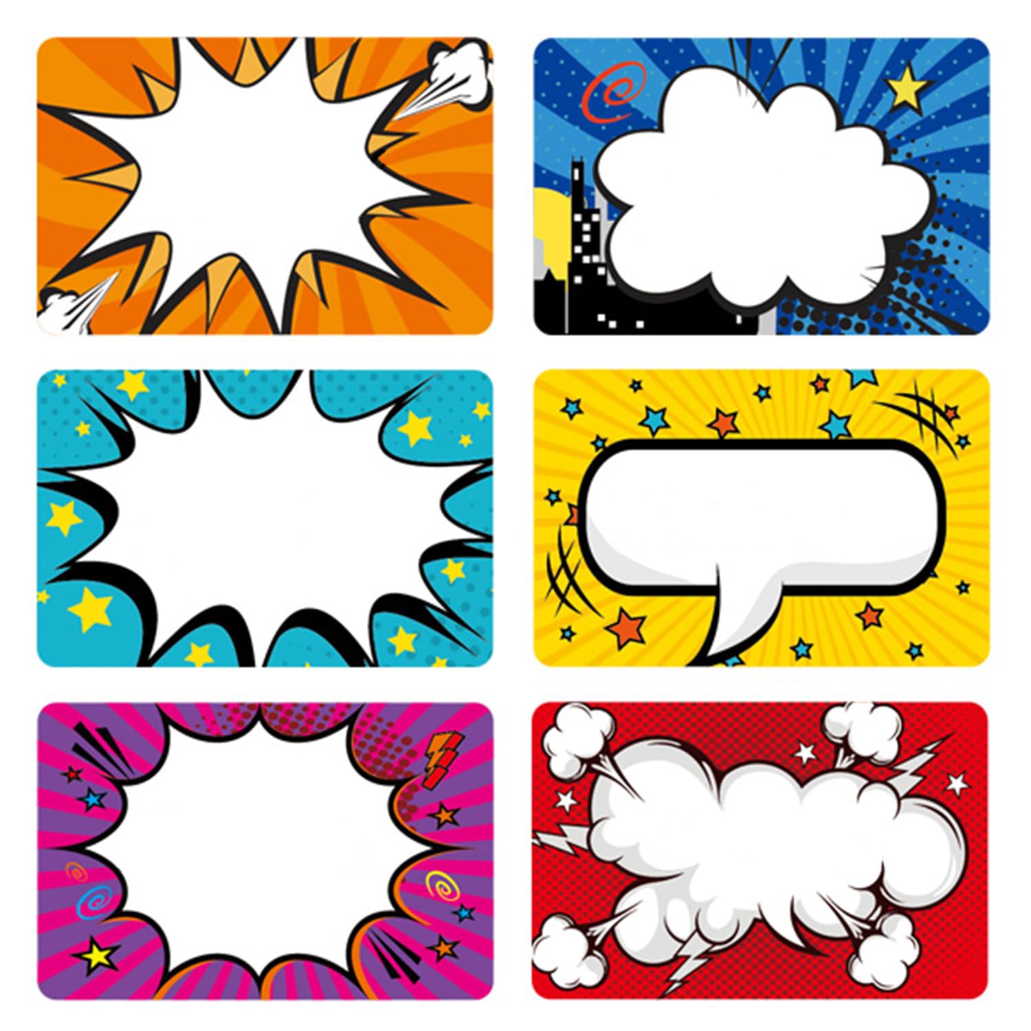 Amazon.com : Cute Big Name Tags Stickers Labels Roll 250 Pcs Self ...