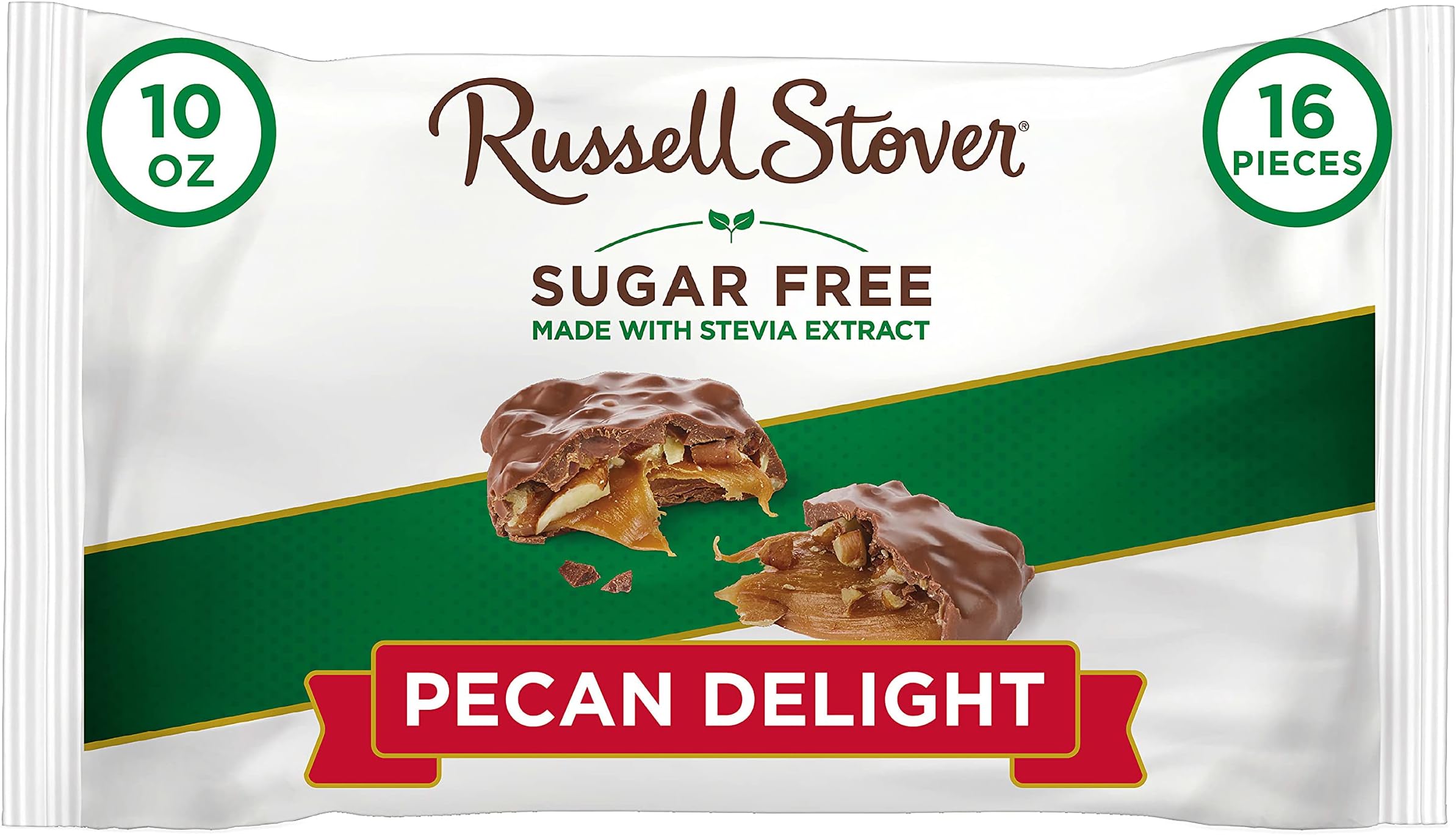 Amazon.com : Russell Stover Sugar Free Pecan Delights with Stevia, 10 ...