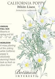 Amazon.com : California Poppy White Linen : Poppy Seeds Spices And ...