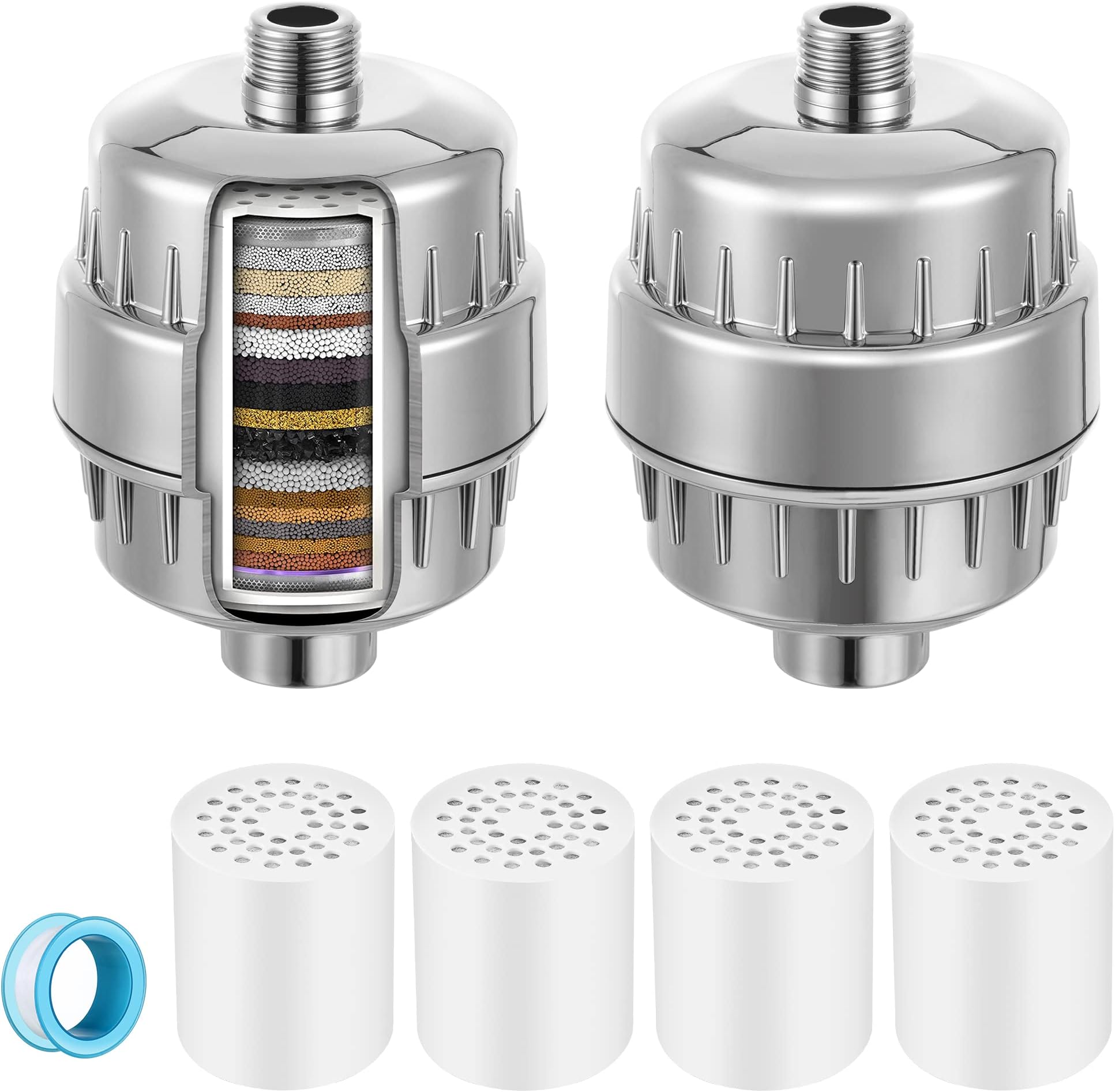 15-Stage Shower Filter Replacement Cartridge (Pack of 2) Shower Filter ...