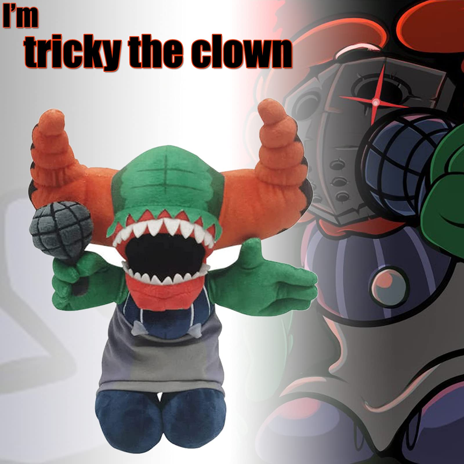 10.2'' Tricky Friday Night Funkin Plushie, Fnf Tricky The Clown Madness ...