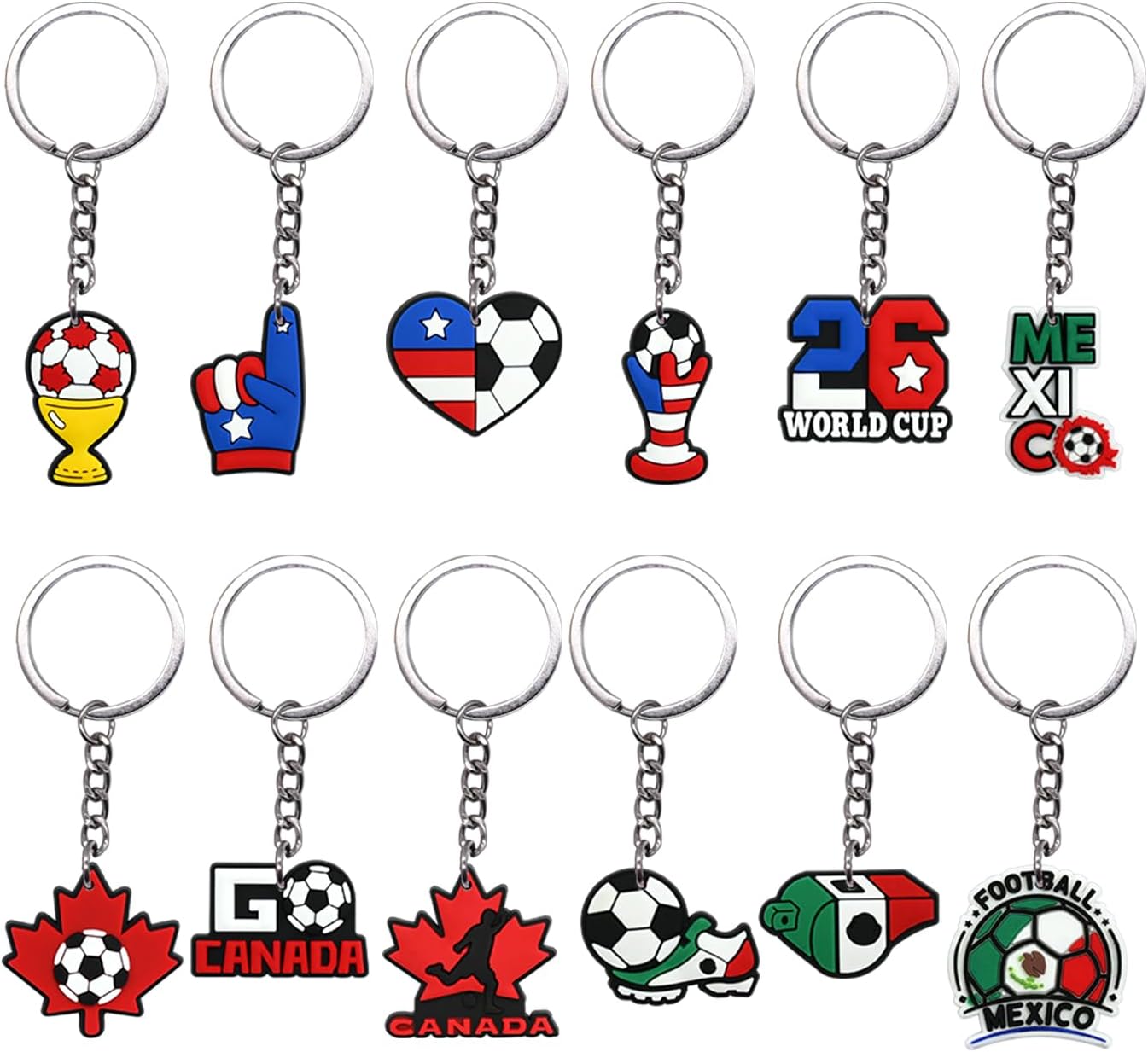 Amazon.com: HYG CO 2026 Soccer Ball Keychain Football Key Chain - World ...