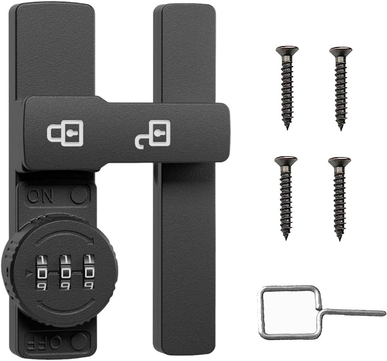 Amazon.com: Barn Door Lock Latch Mechanical Password Security Sliding ...