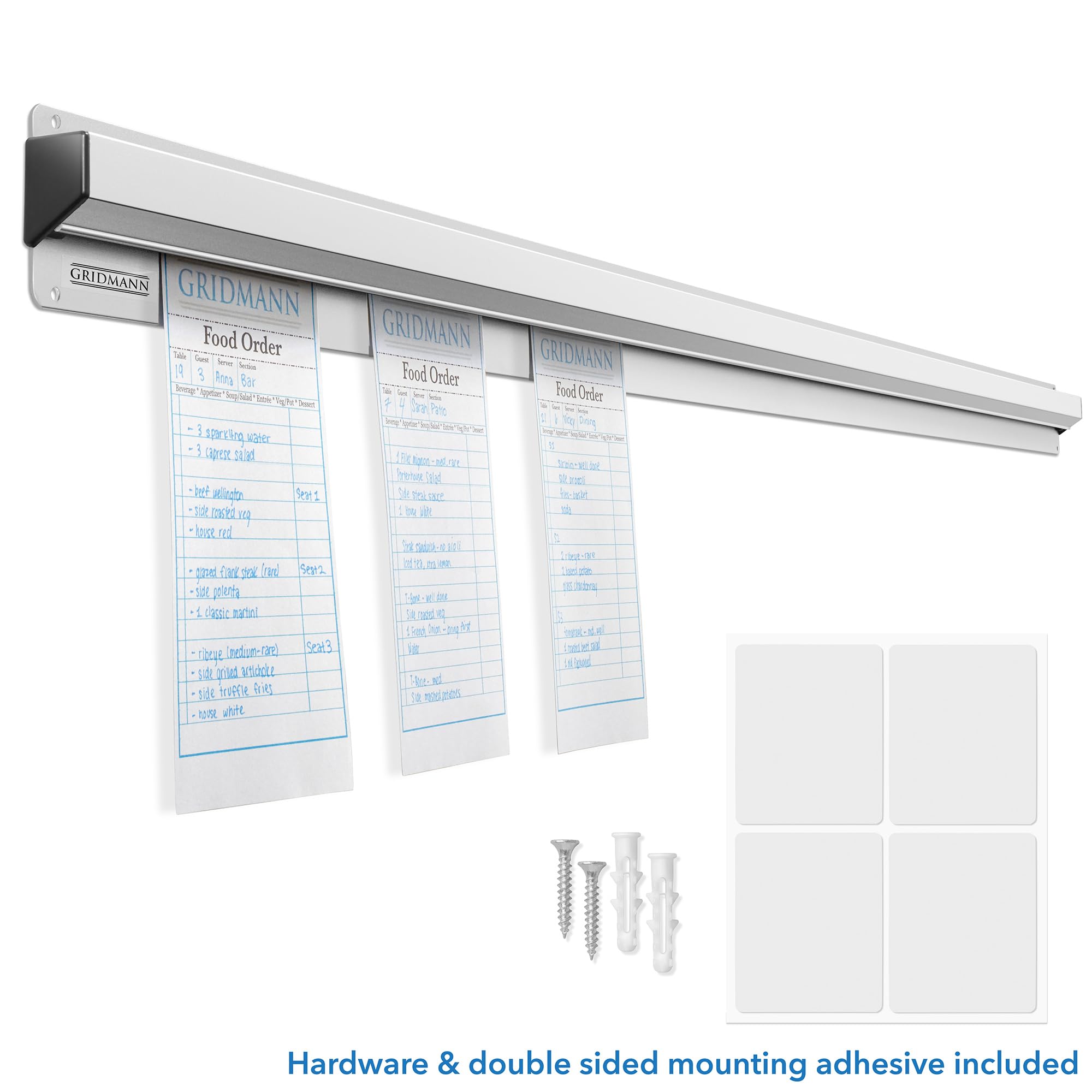 Snapklik.com : 60-inch Slide Check Rack, Aluminum Restaurant Ticket ...