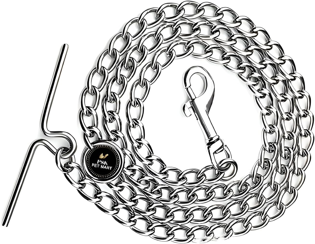 PSK PET MART Dog Chain Silver Grind No.8 Heavy Weight Dogs Leash Heavy ...
