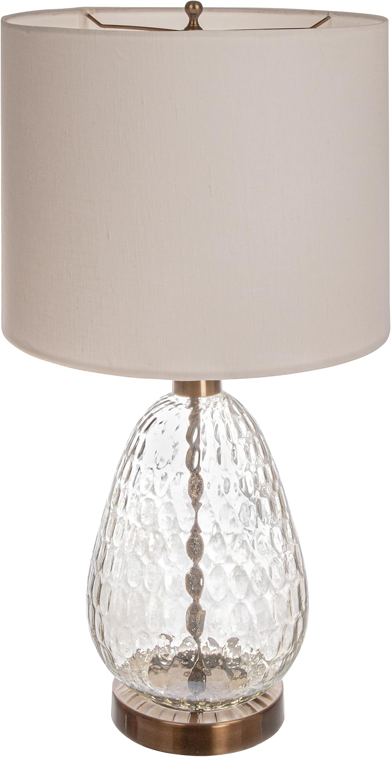 Amazon.com: Creative Co-Op Farmhouse Glass Pleated Jute Shade, Clear ...