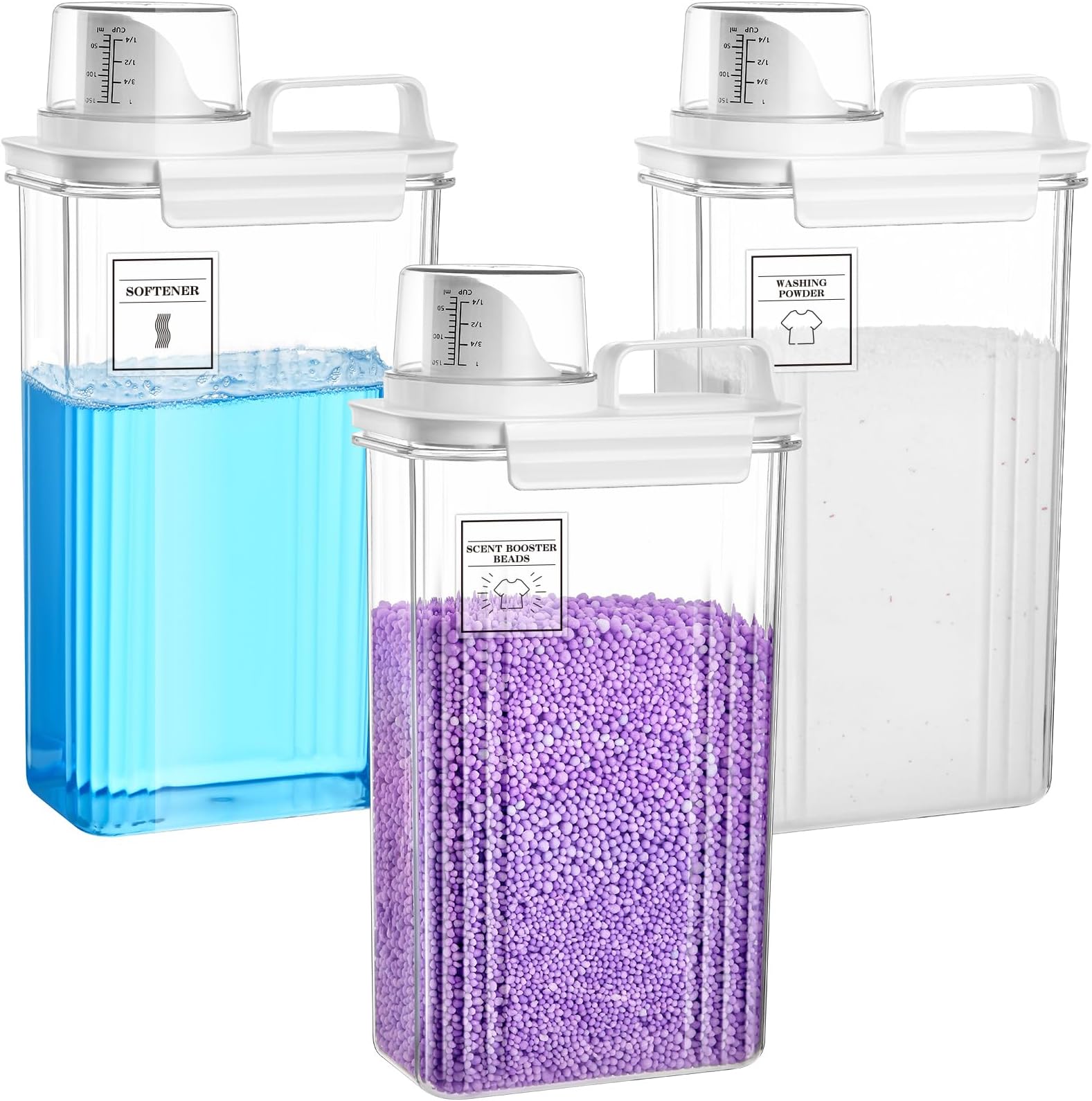 Amazon.com: SiliFine 3 Pcs 1 Gallon Plastic Laundry Detergent Dispenser ...