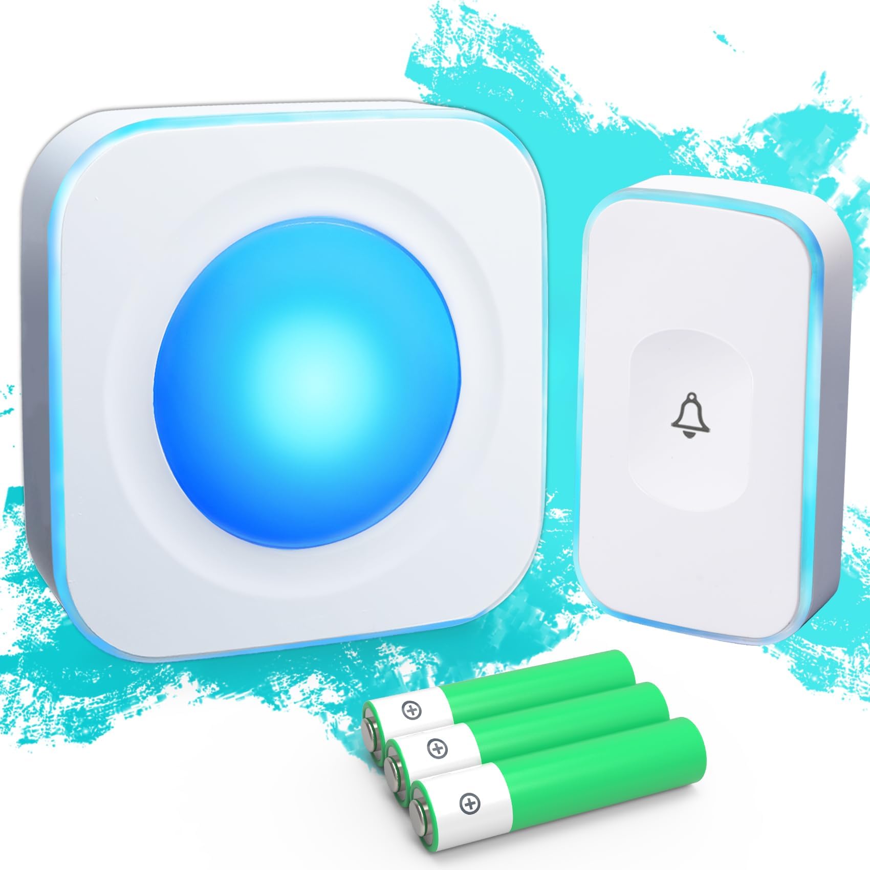 Loud Flash Doorbell with 7 Colors of Bright Light and 4 Volumes ...