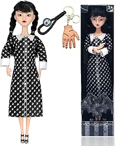 Amazon.com: DANONI Addams Toys,Long Sleeve Dots Dress,Red Lips,Black ...