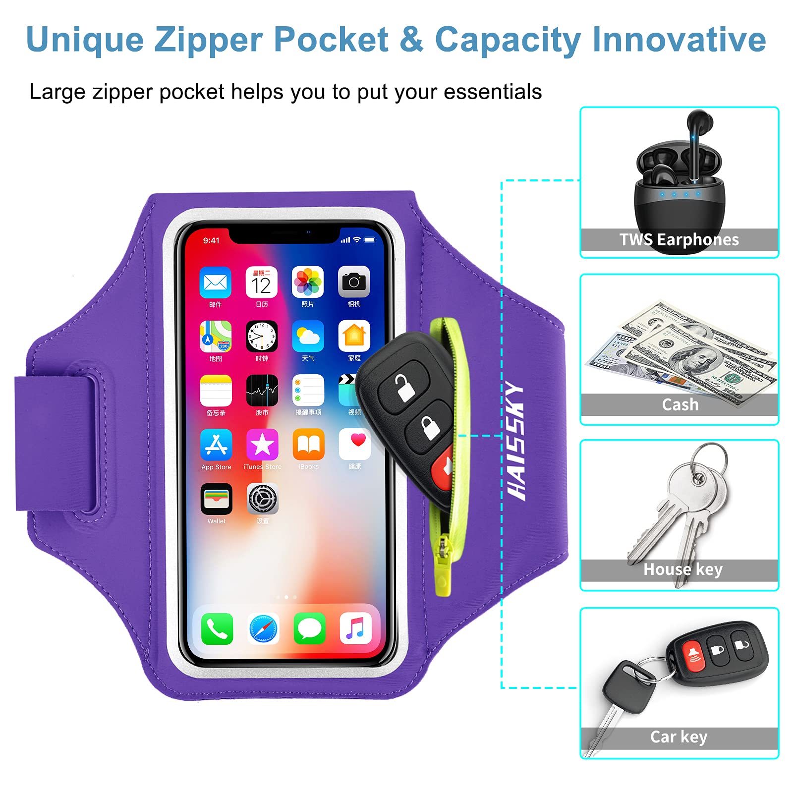 Snapklik.com : Cell Phone Running Armband