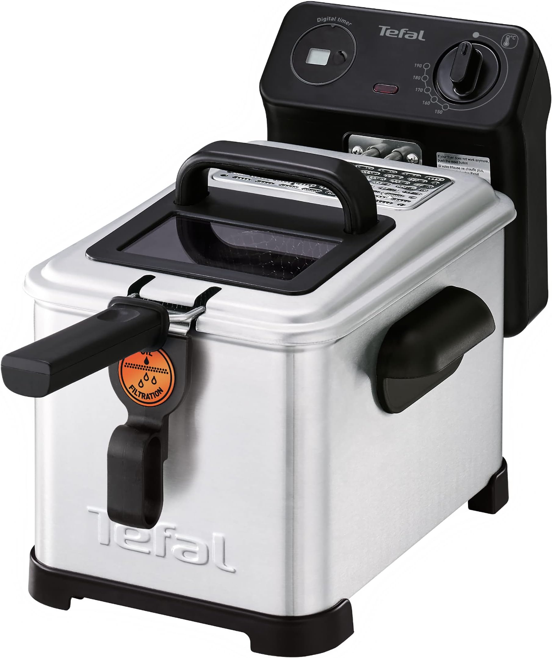 Tefal Oleoclean Compact Elektrische Fritteuse, 2 L Öl-Kapazität ...