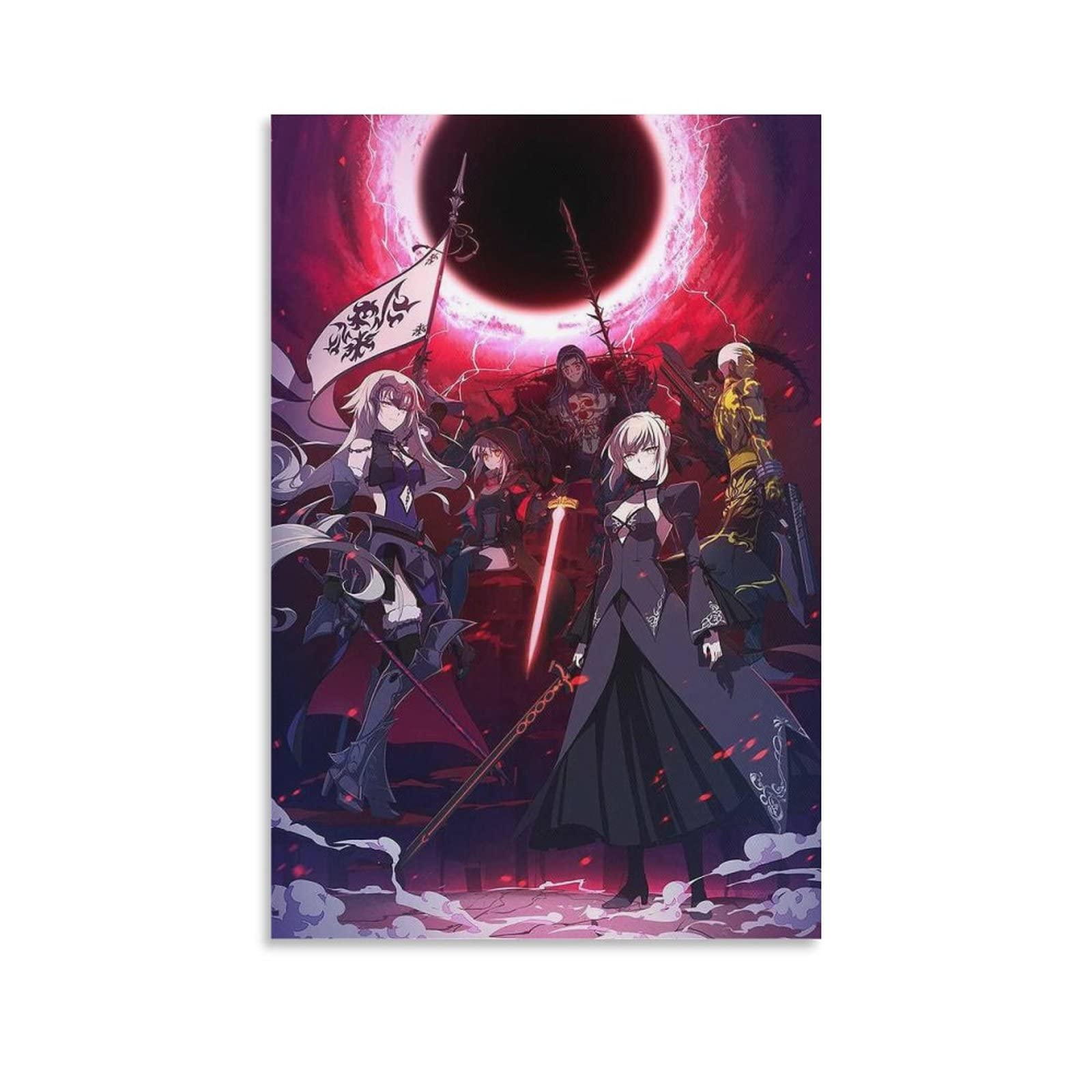 Amazon.com: XINYUELONG Anime Fate Saber Poster Canvas Wall Art Painting ...