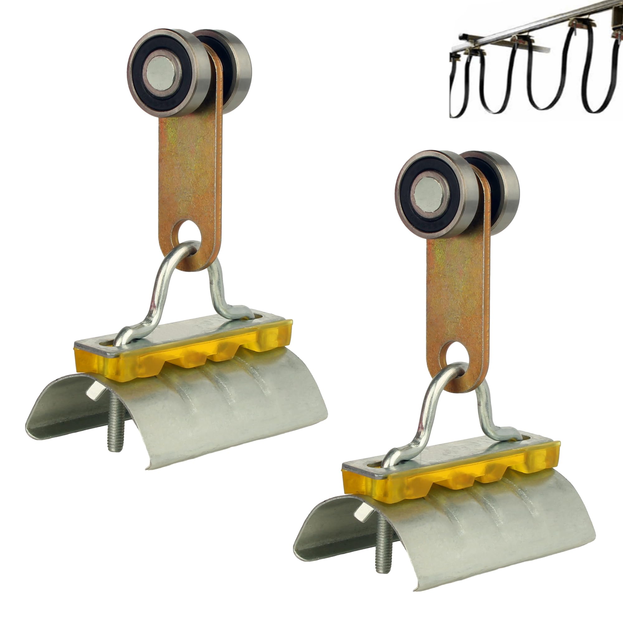 BiJun 2 Wheel Trolley Assembly Roller,Silent Unistrut Trolley Roller ...