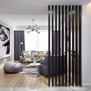 JLXJYS Black Room Separation Pole, Room Screen Divider Freestanding for ...
