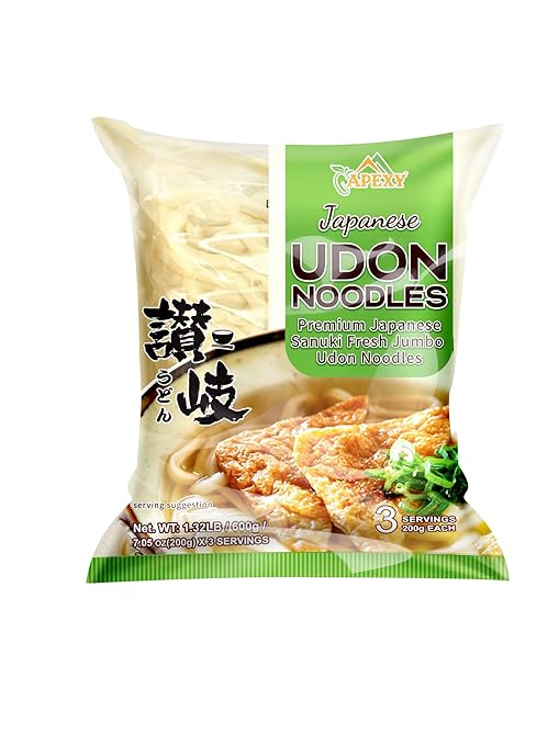 Amazon.com : Apexy Japanese Style Fresh Udon Noodles, Authentic Sanuki ...