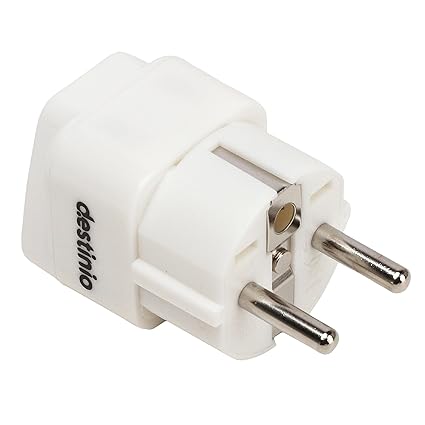 Destinio Europe Travel Adapter, India to Europe Plug Adapter - Pack of ...