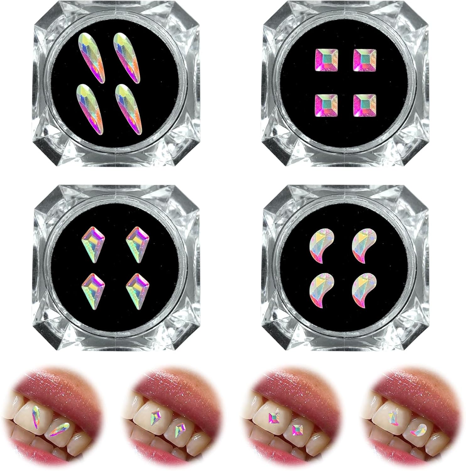 Zahnstein Schmuck 16pcs Set - Zahnkristall Verzierungen, Zähne ...