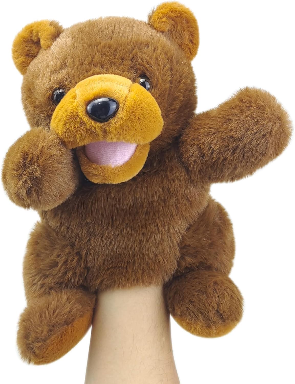 Amazon.com: okegztoa Hand Puppets Bear Puppet,10" Animal Hand Puppets ...