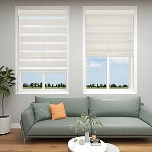 Amazon.com: Changshade Zebra Blinds Custom Size for Windows Sliding Glass Door Cordless, Zebra ...