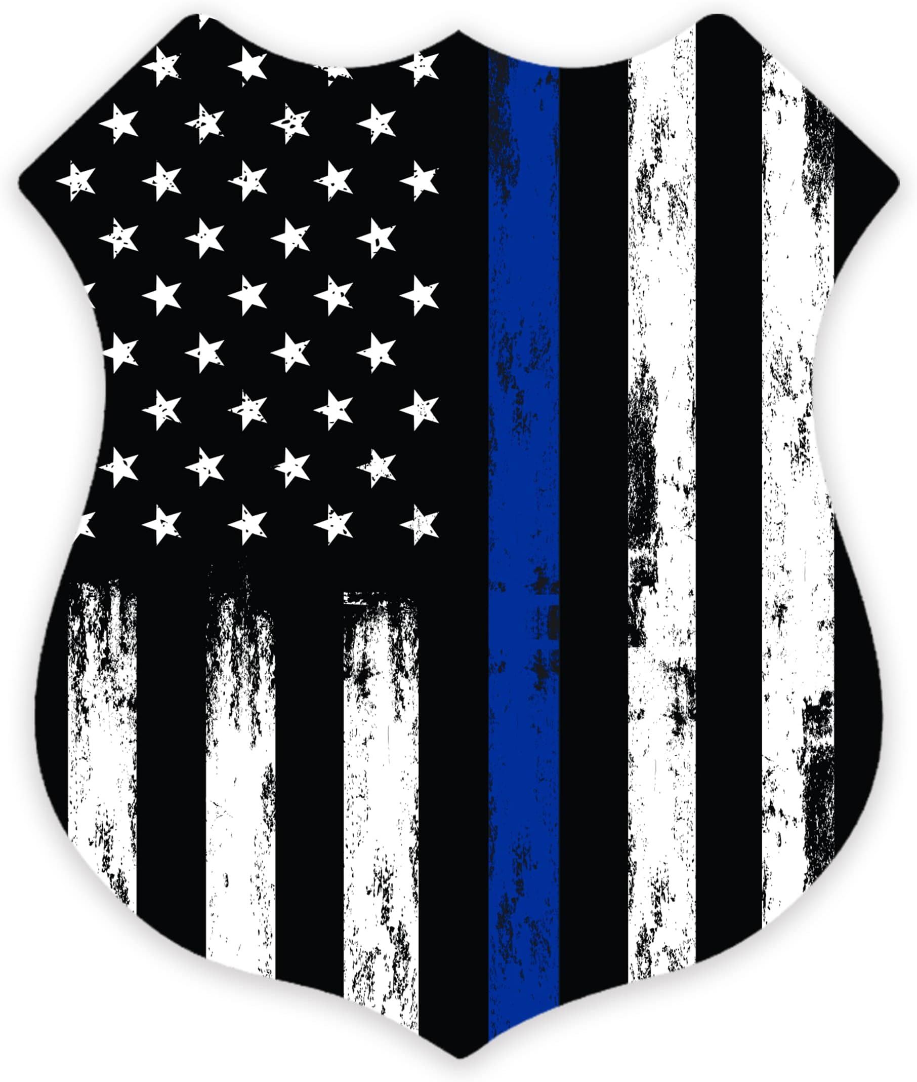 Amazon.com - Pack of 10 Thin Blue Line Blue Lives Matter Badge USA Flag ...