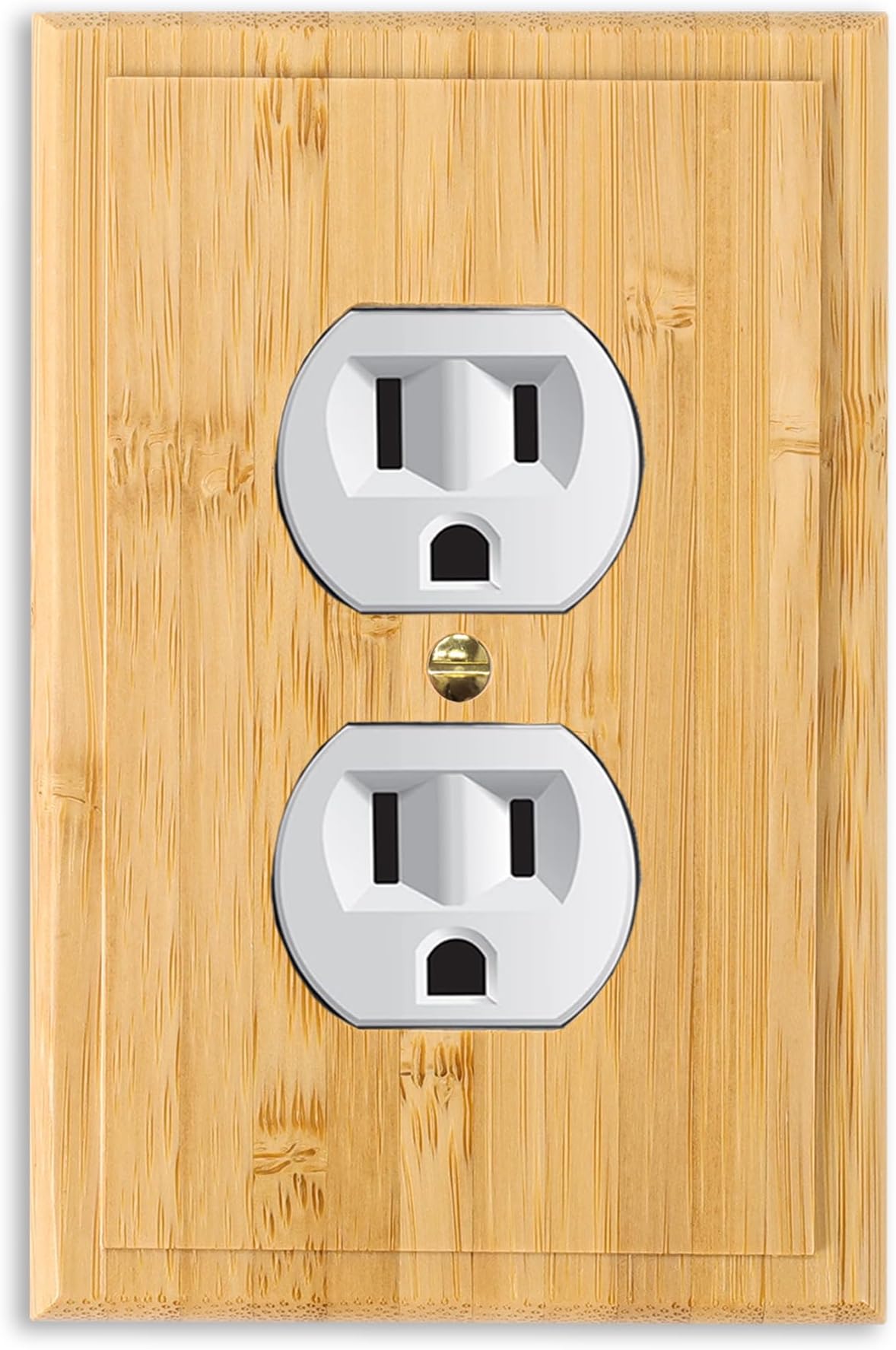 Amerelle Baker Double Duplex Unfinished Wood Wallplate - Outlet Plates ...