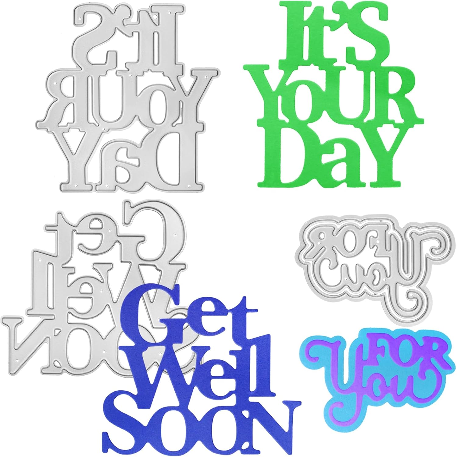 Amazon.com: SENHAI 3 Sets Blessing Word Die Cuts for Card Making - It's ...