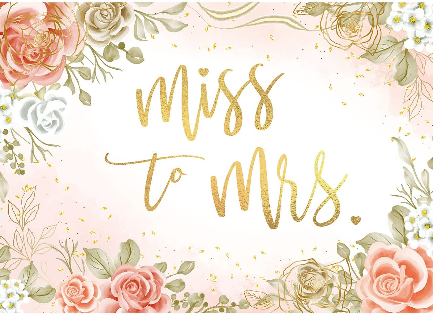 Amazon.com : Maijoeyy 7x5ft Miss to Mrs Bridal Shower Backdrop Pink ...