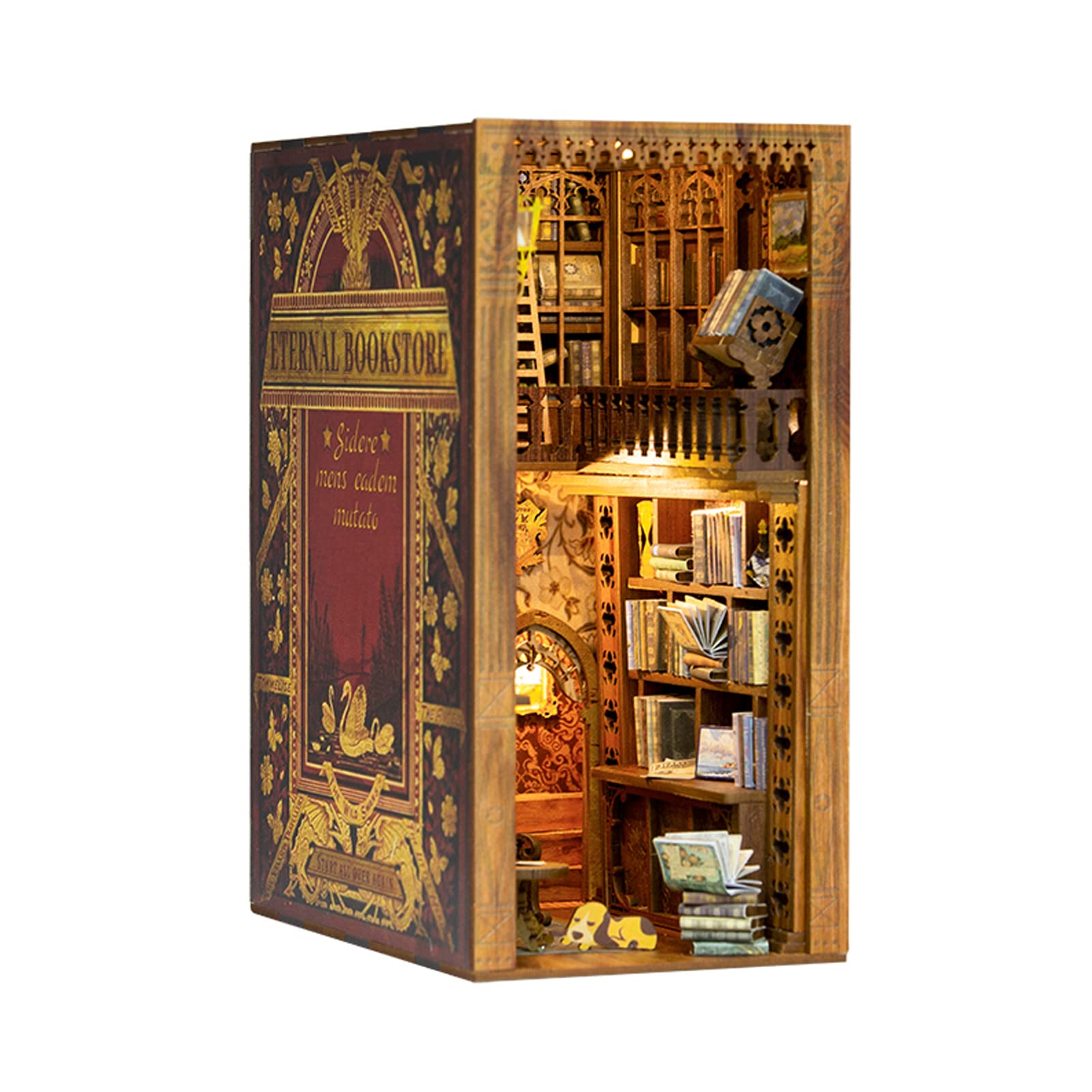 Amazon.com: NERDOH Book Nook Miniatures Pirate Ship DIY Wooden Books ...