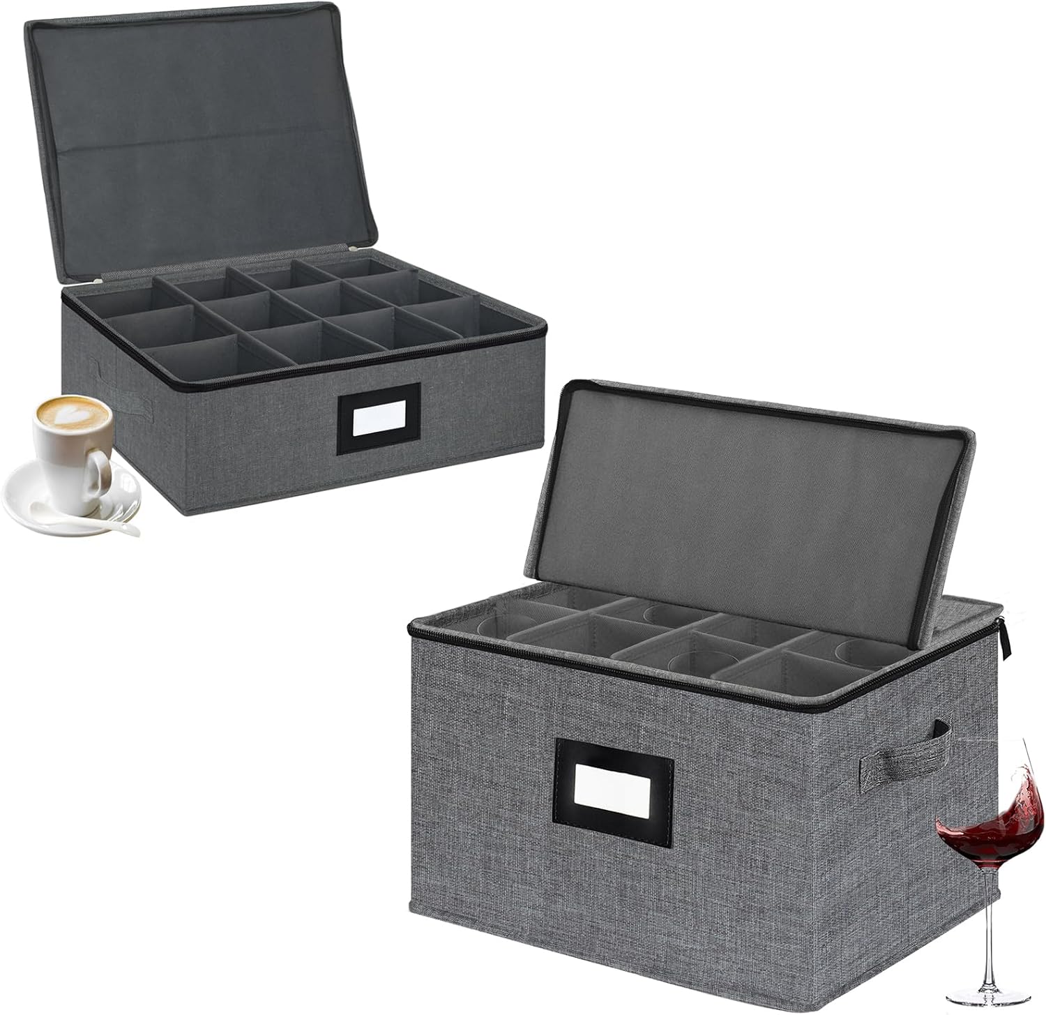 Amazon.com: VERONLY 1-Pack Wine Glass Storage Box,Mug Storage Box,&1 ...