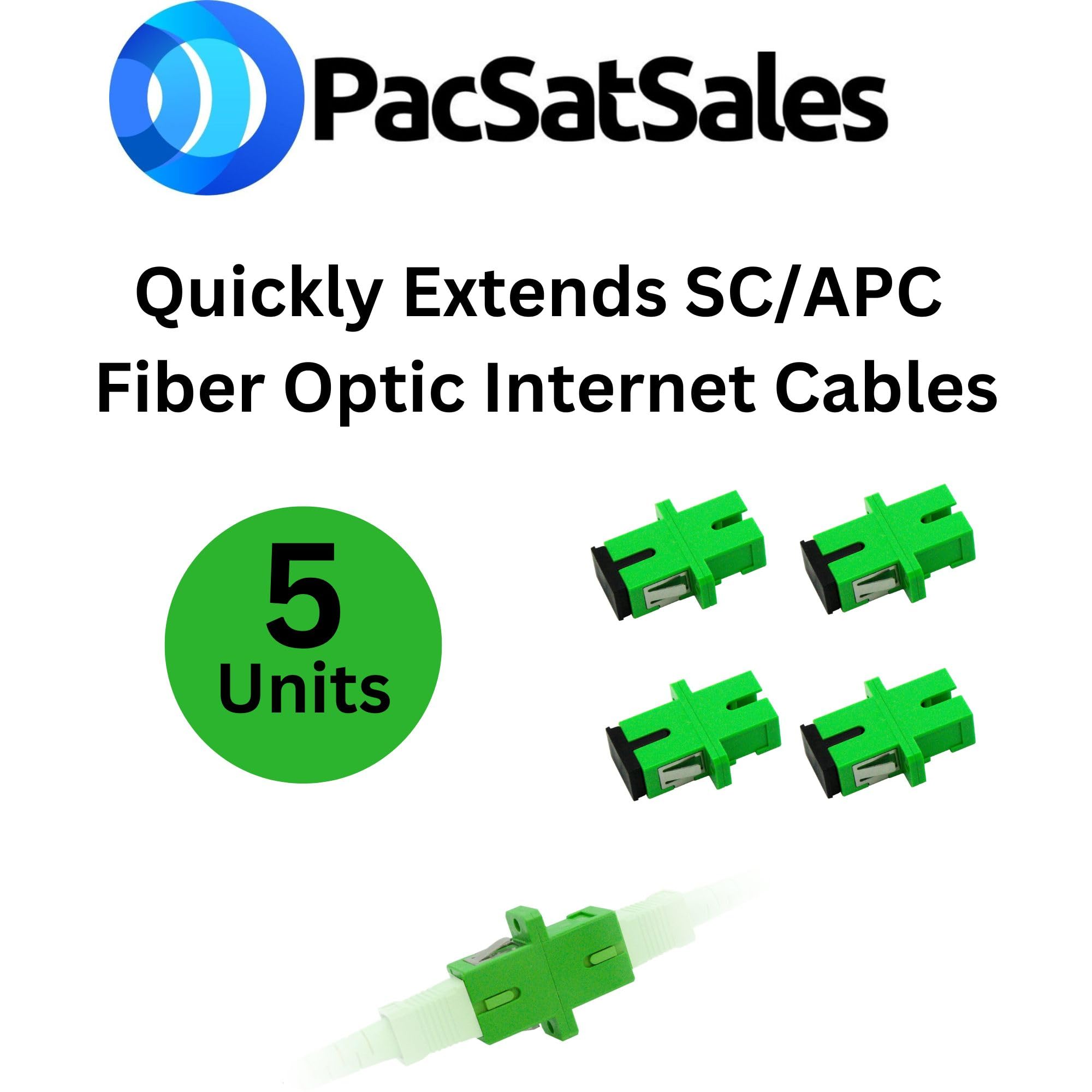 Snapklik.com : SCAPC Fiber Optic Coupler - 5 Pack - SC/APC Fiber ...