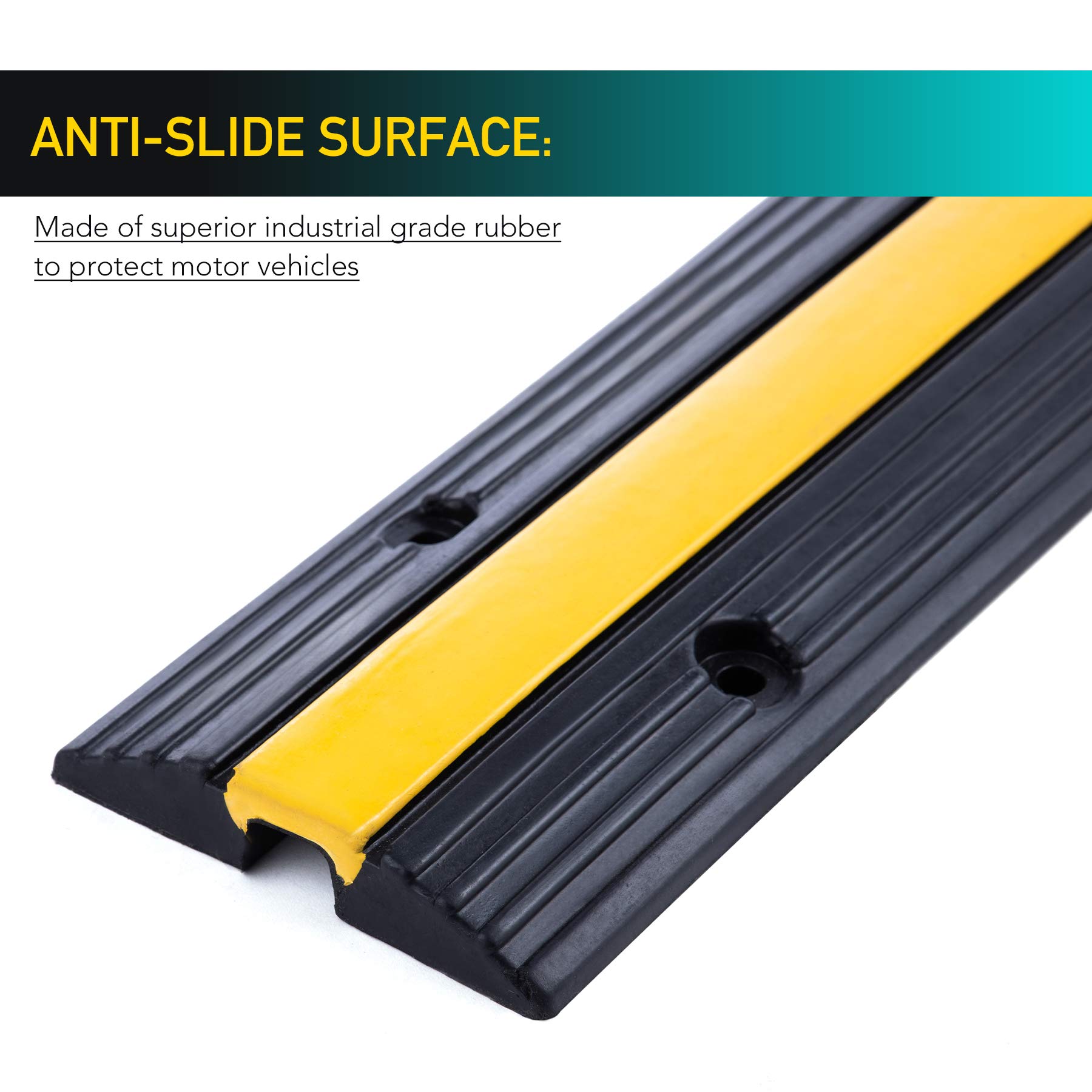 Buy Orion Motor Tech Floor Cable Protector,4Pack 1 Channel Floor Cable ...