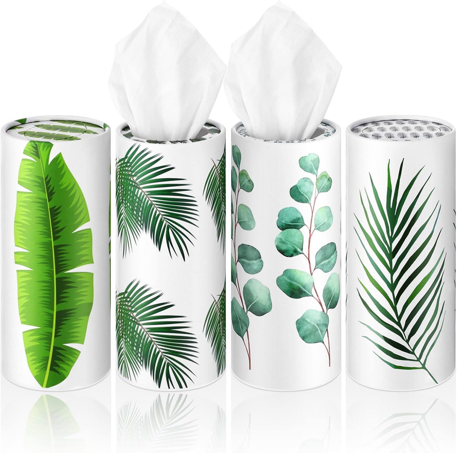 Amazon.com: Yoande 4 Pack Car Tissues Round Tube Tissues Box with ...