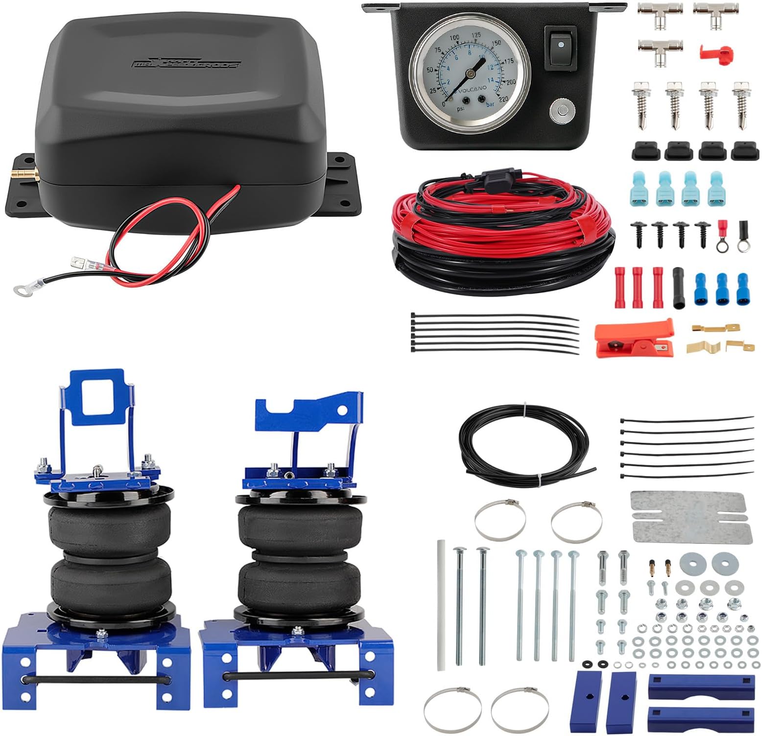 Amazon.com: maXpeedingrods 5000 lbs Air Suspension Bags Kit & On Board ...