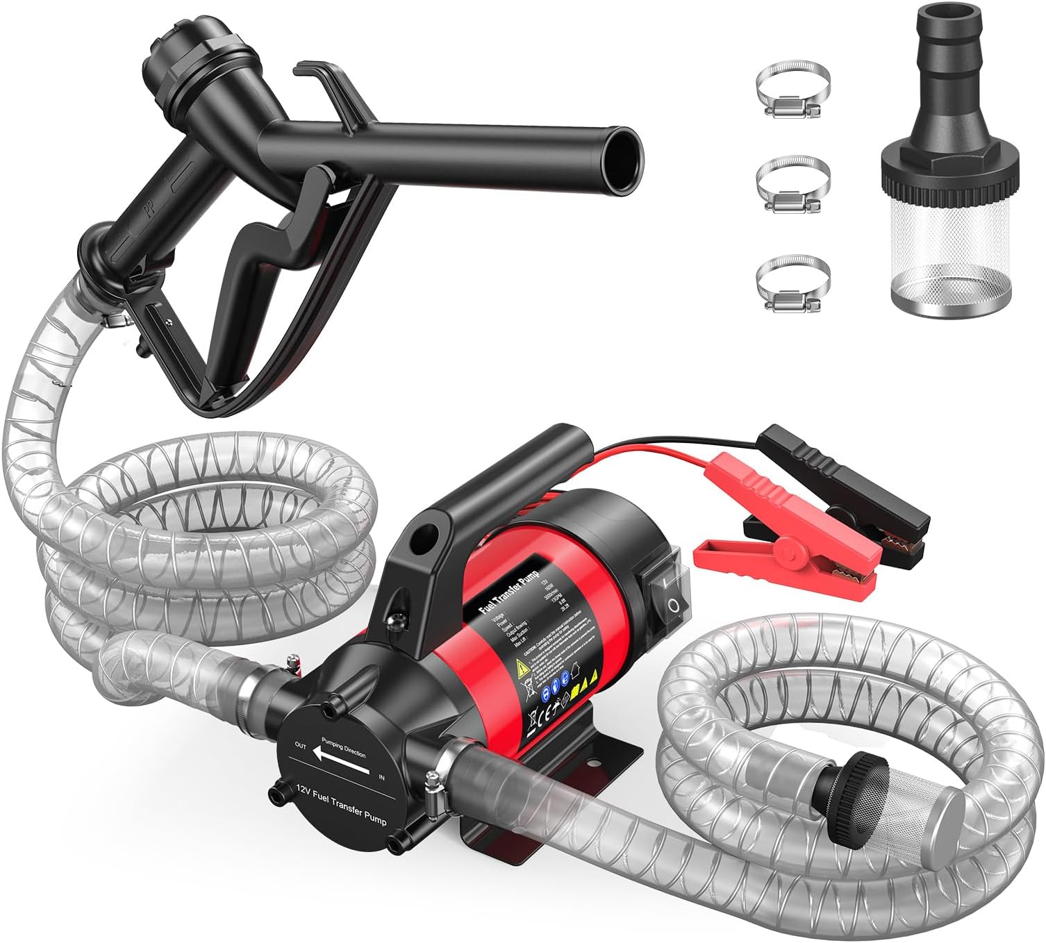 Amazon.com: TaskStar Fuel Transfer Pump Kit, 12V Diesel Transfer Pump ...