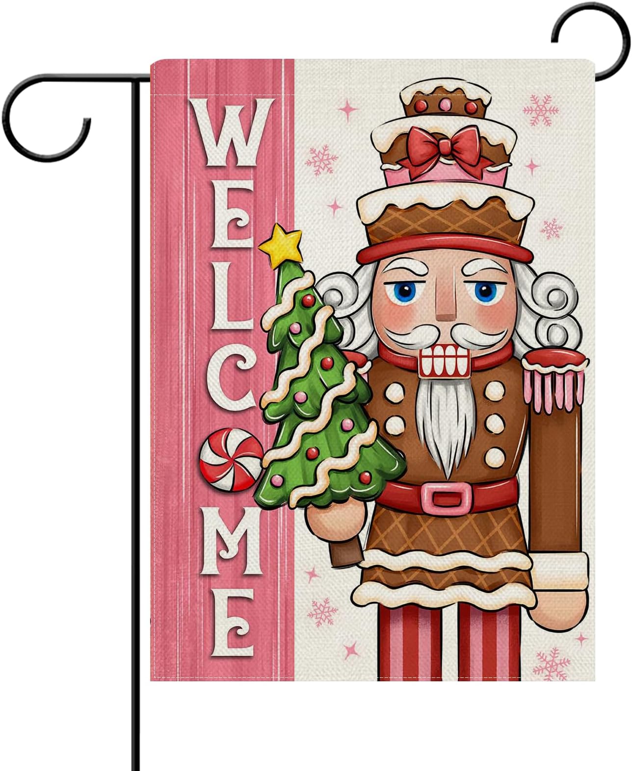 Amazon.com : DLZDN Christmas Soldier Nutcracker Garden Flag 12×18 Inch ...