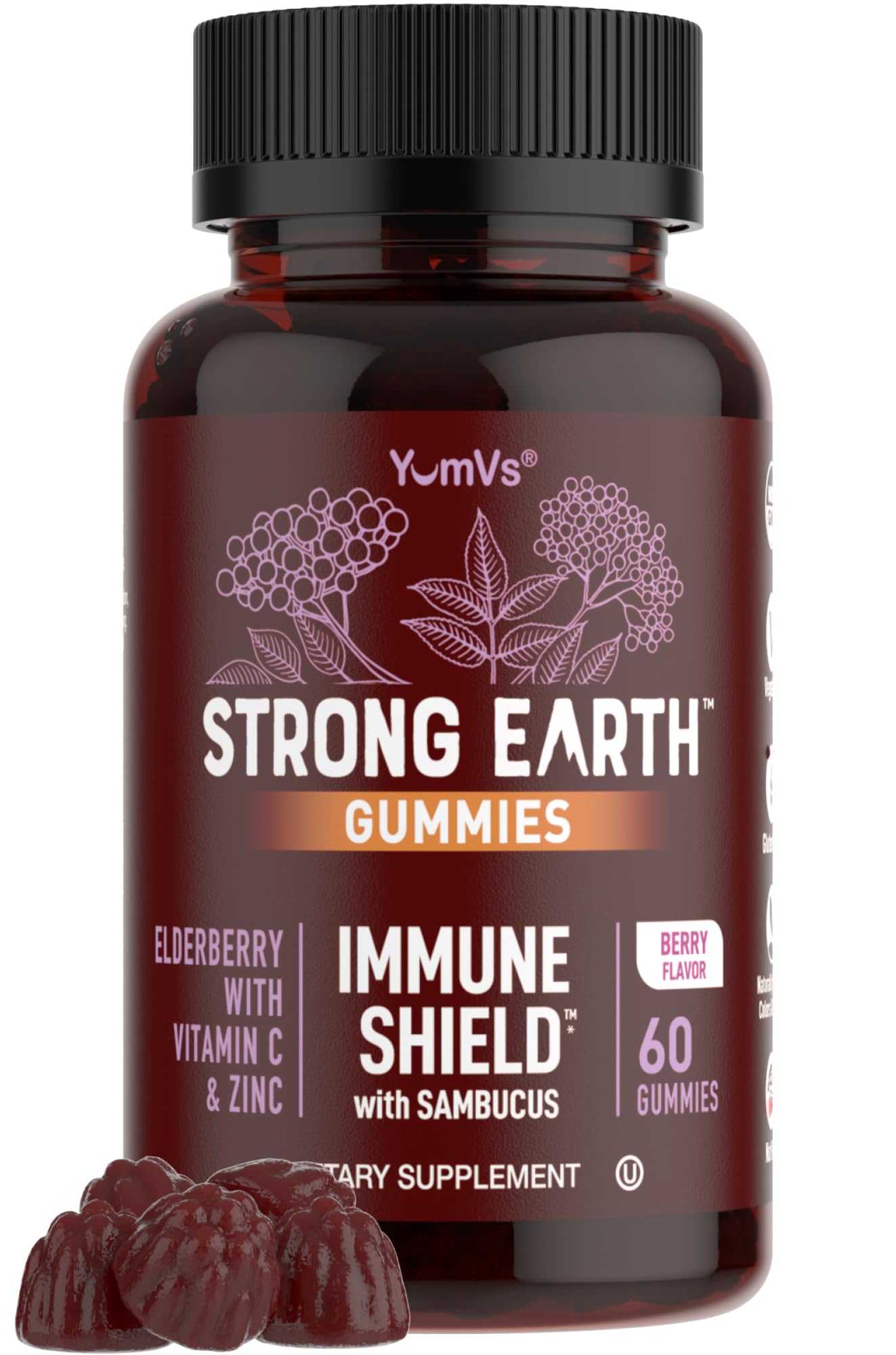 Amazon.com: YUM-V'S Strong Earth by YumV's Immune Shield with Sambucus ...