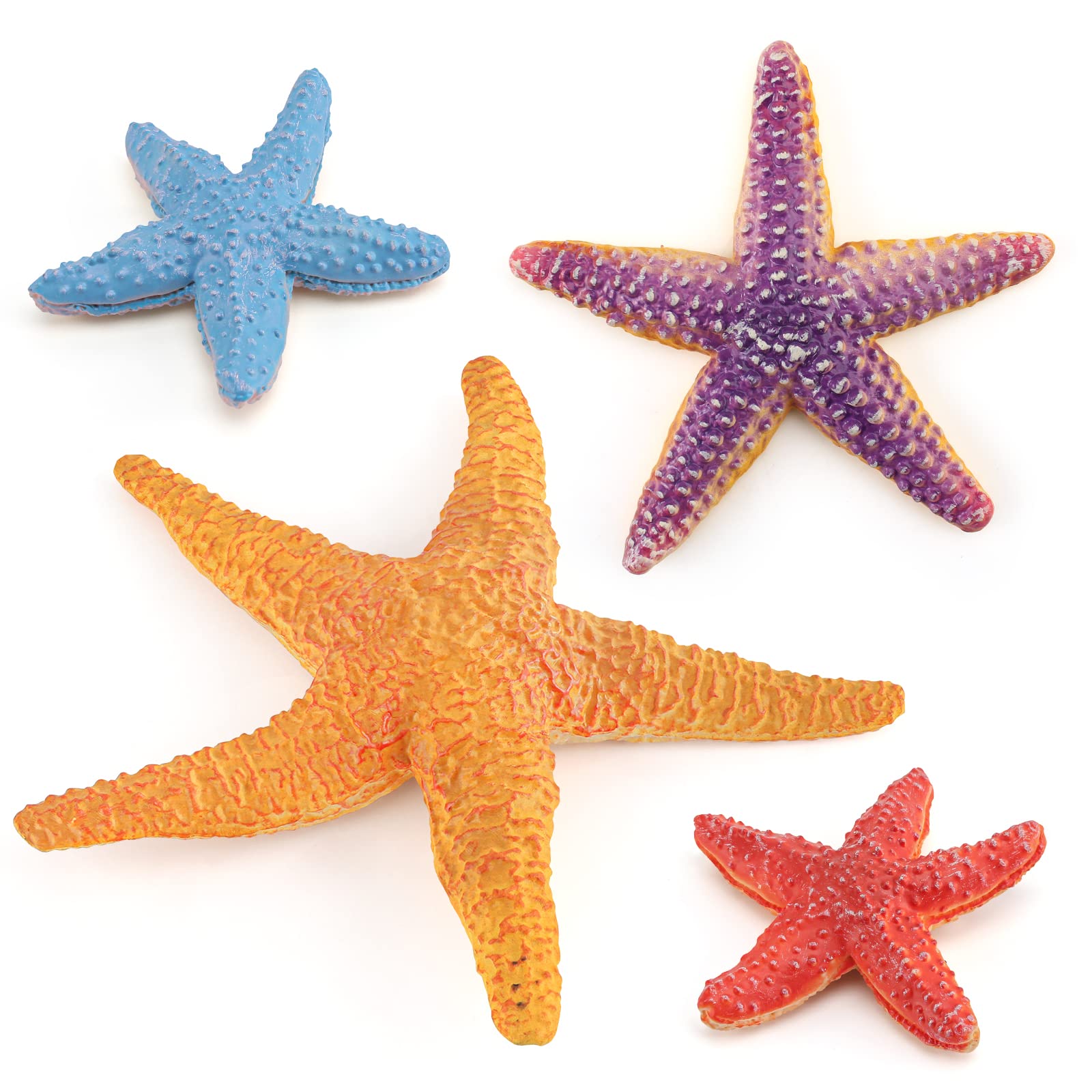 Amazon.com: Ocean Sea Marine Animal Figure Toys Playsets 4 PCS Starfish ...
