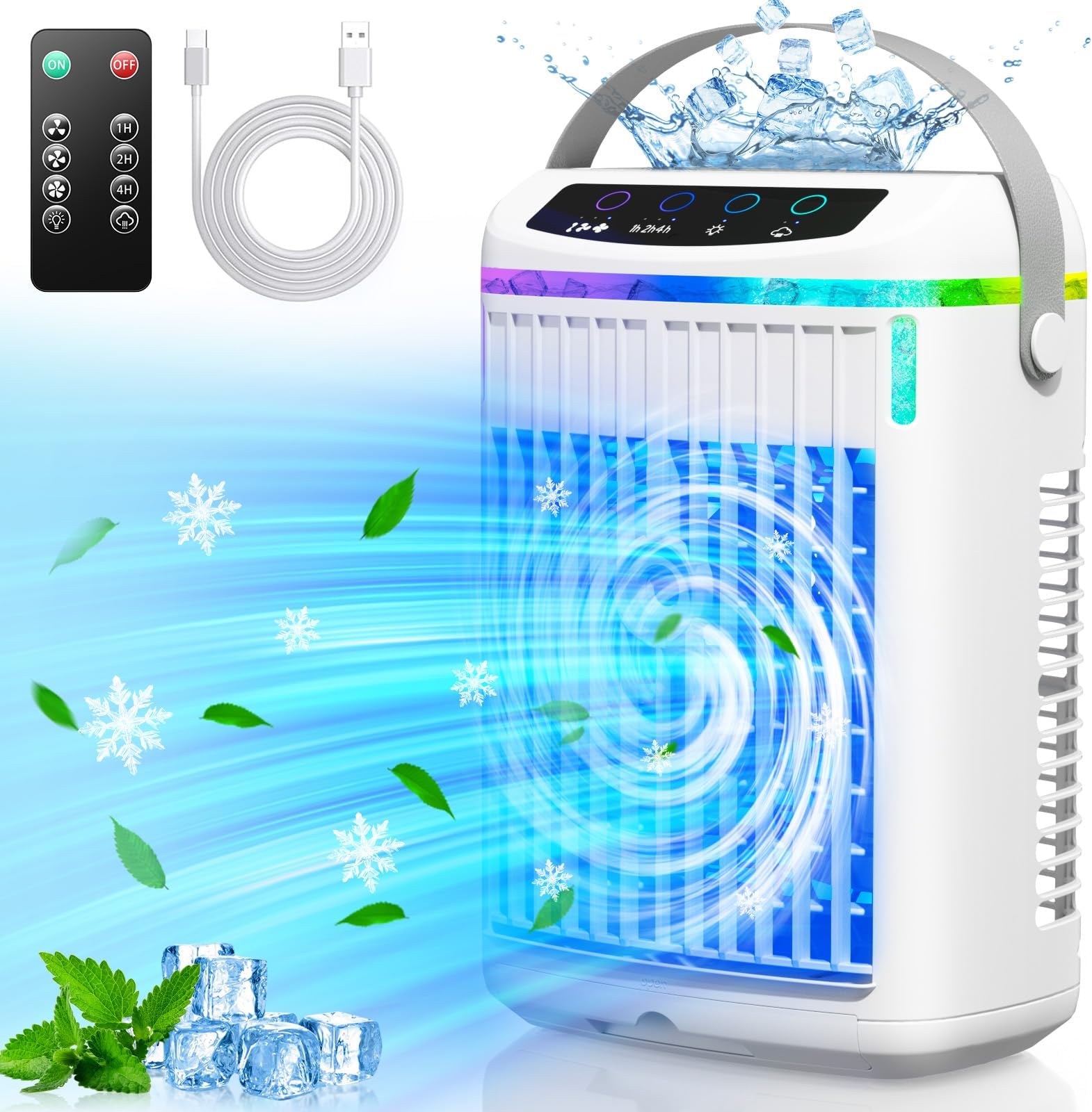 Amazon.com: Evaporative Air Cooler, PERKDS Portable Air Conditioner ...