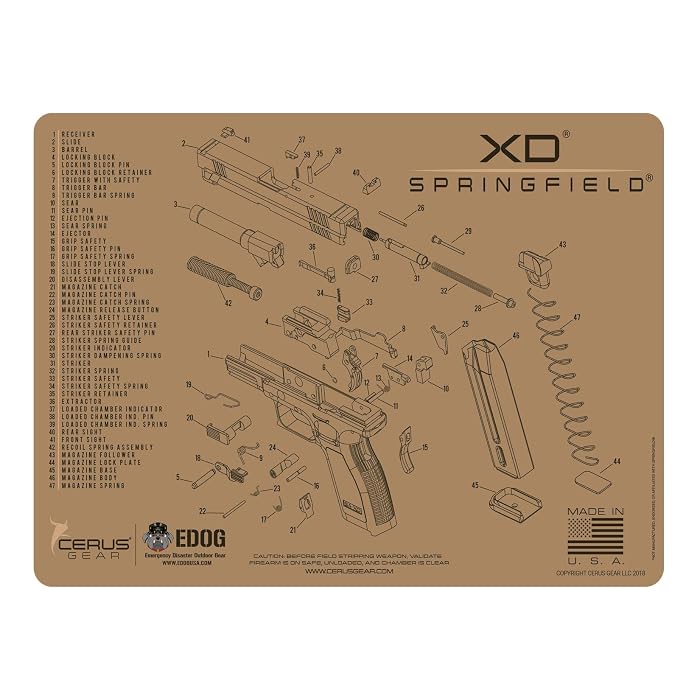 Edog P365 Schematic Mat Sig Sauer Tan EDOG P365 Gun Cleaning Mat - Tan ...