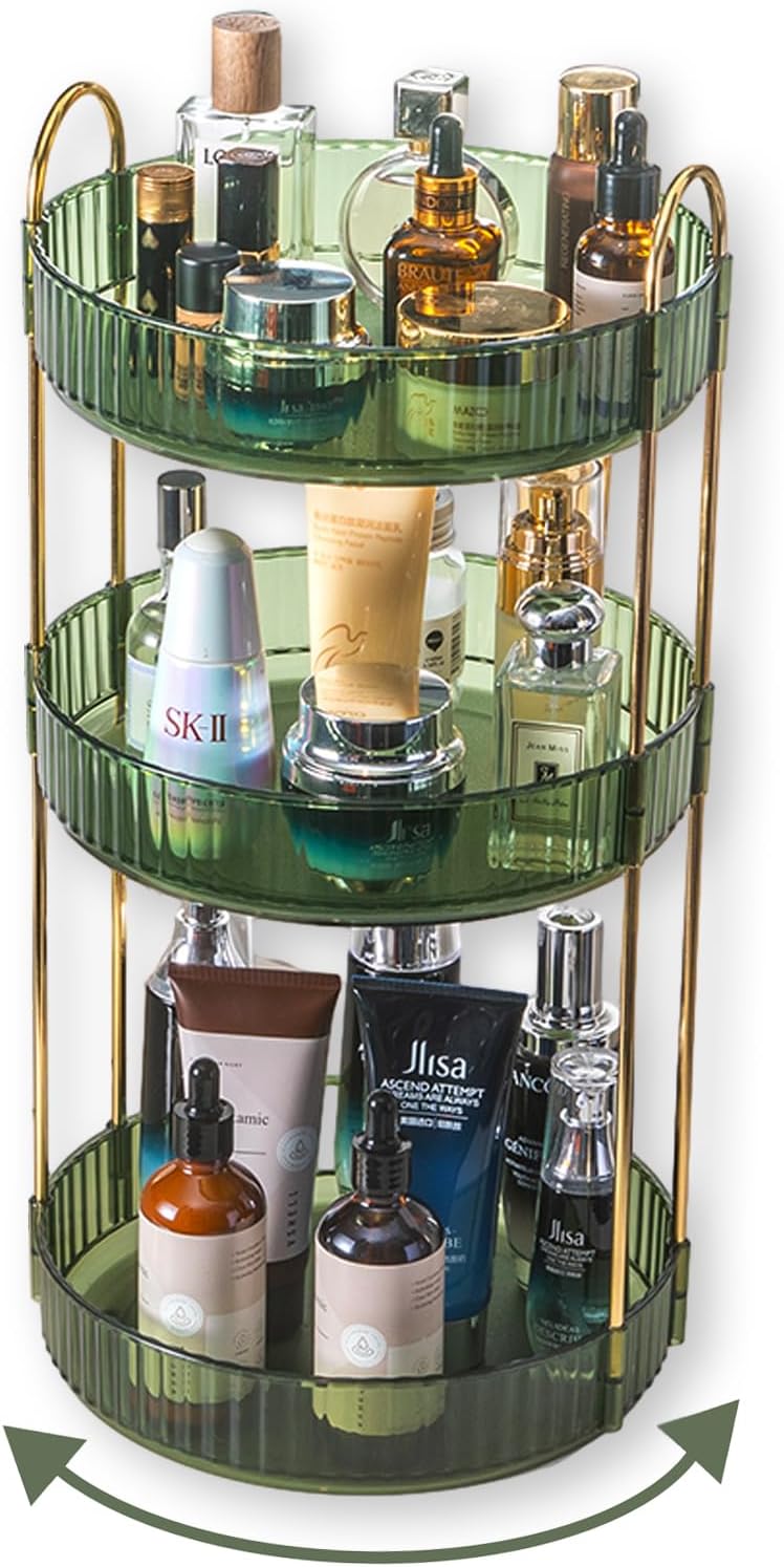 Amazon.com: Asayuee 360 Rotating Perfume Organizer,3 Tier Large ...