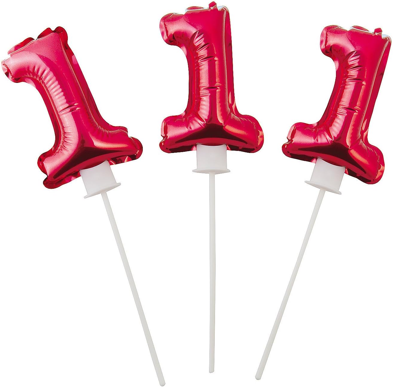 Amazon.com: Red Mylar 1st Birthday Self-Inflating Balloons - 6" x 4 ...
